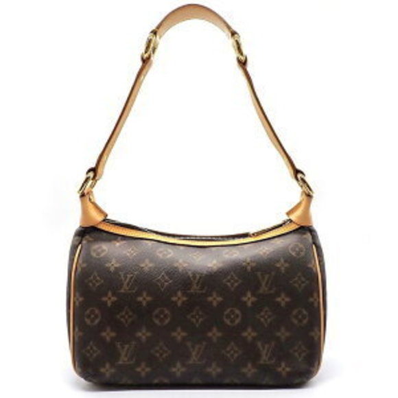 Louis Vuitton | Bags | Louis Vuitton Canvas Bag Leather Gm Brown Tote ...